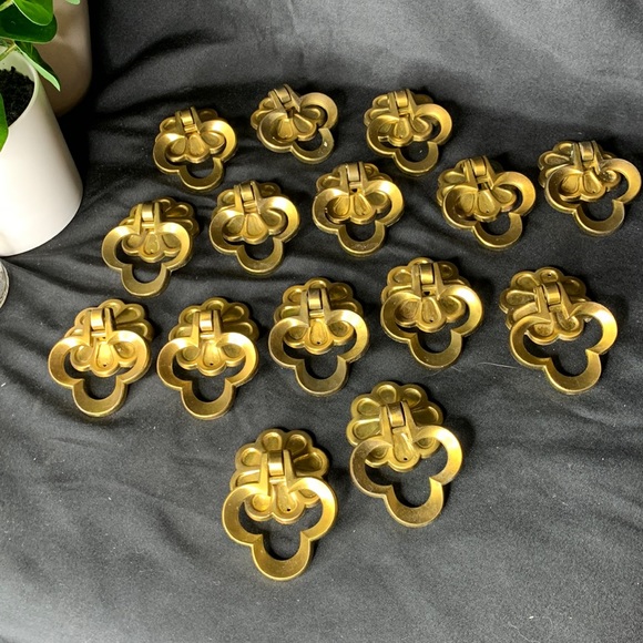 keeler brass company | Other | Set Of 5 Brass Drawer Pull Handles By ...
